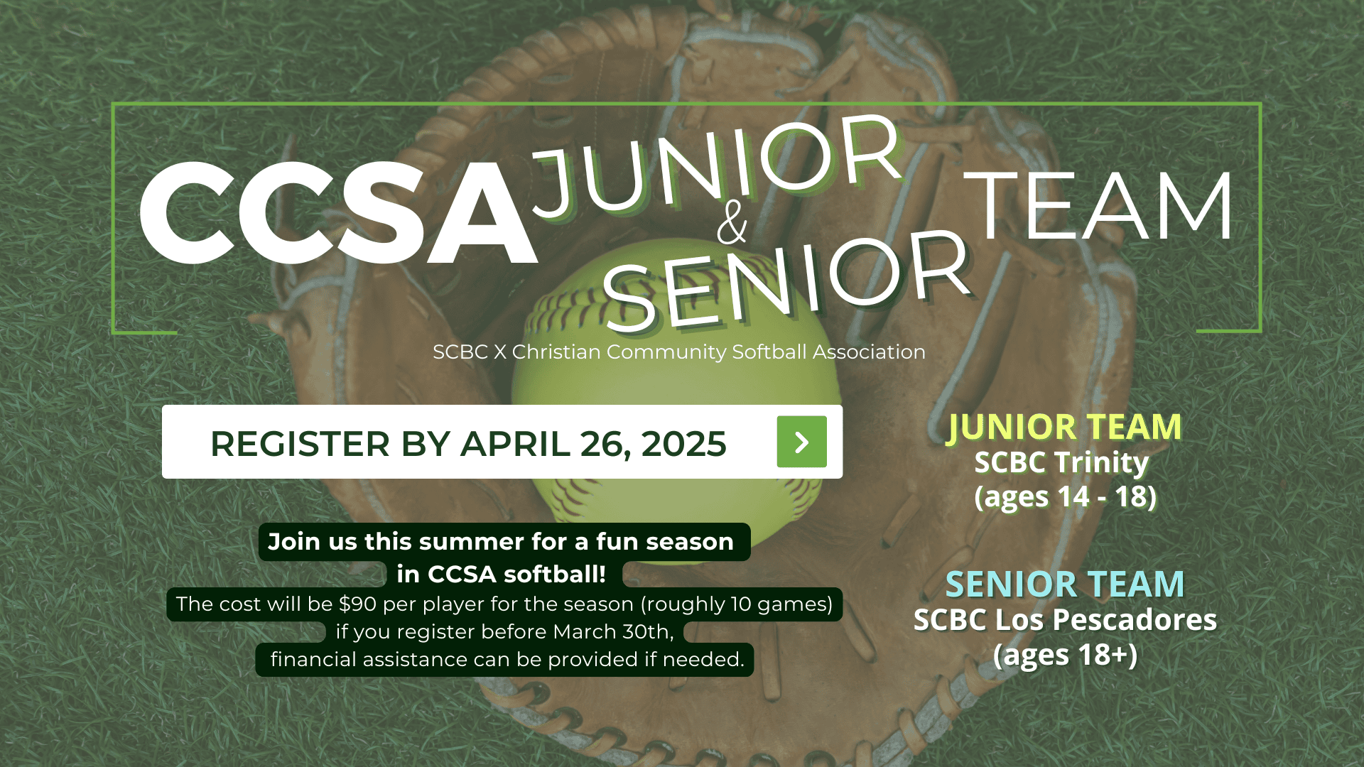 CCSA (Junior) Registration – SCBC English Ministry